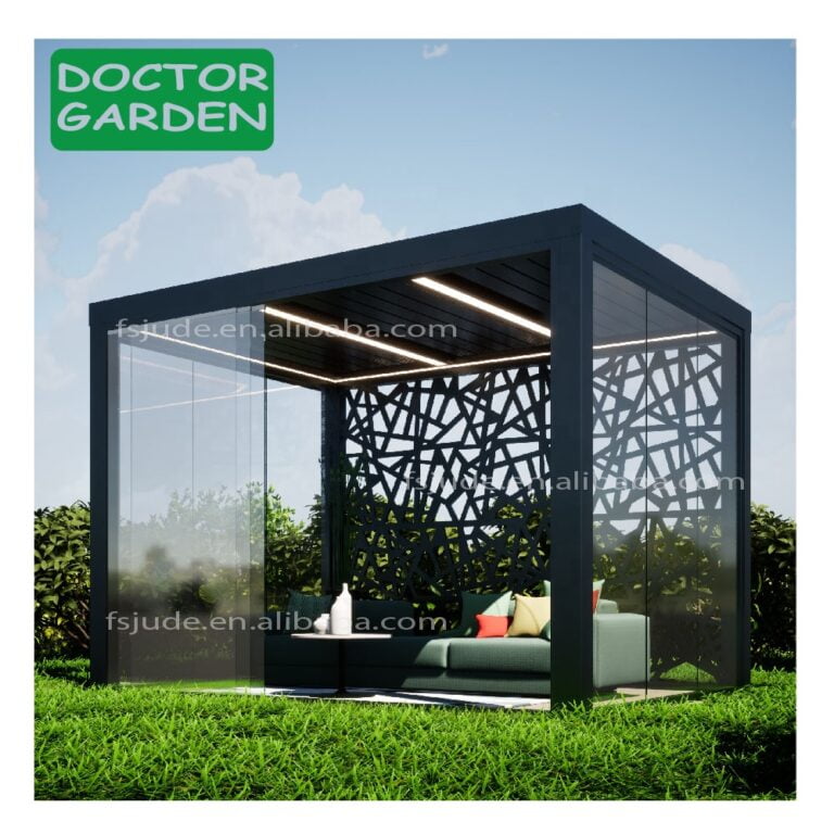 GD pavilion aluminium profile system electric outdoor modern lammela ...